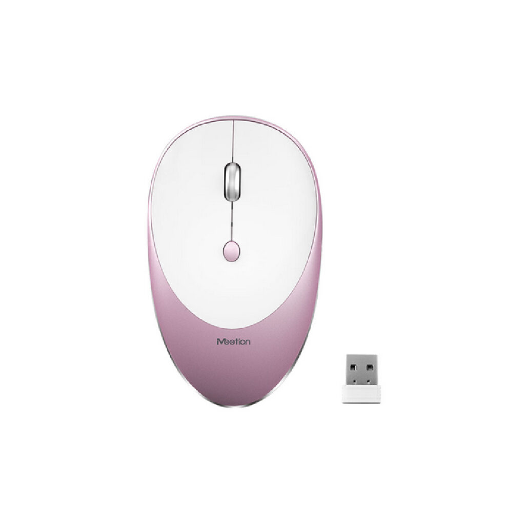 MOUSE WIRELESS RECARGABLE MEETION MT-R600 ROSE – CT Technology